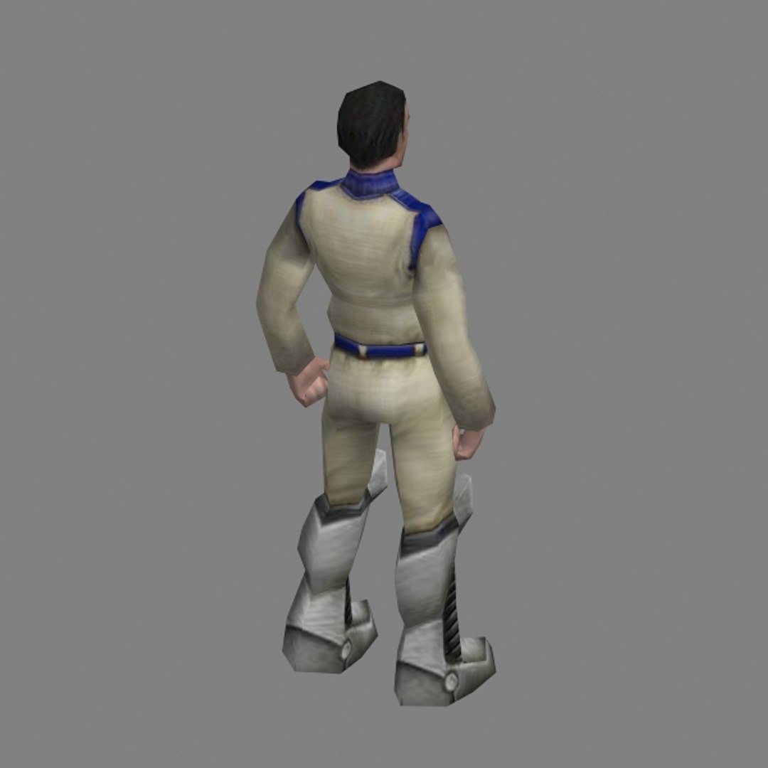 free old style character 3d model