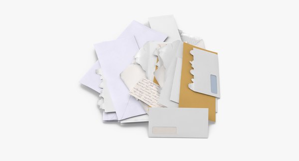 3D opened unopened mail pile model - TurboSquid 1156195