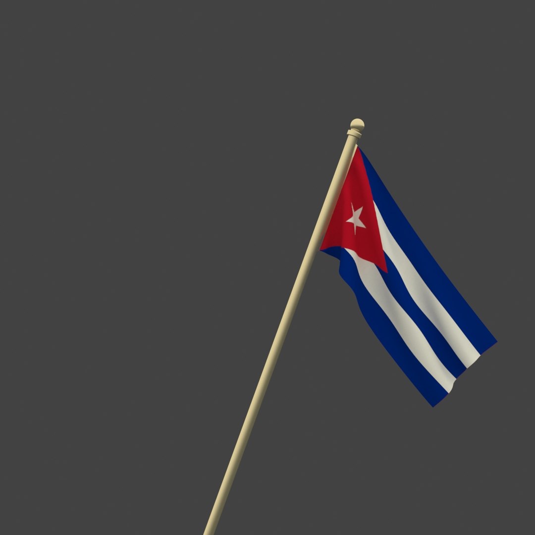Flag Cuba 3d Model