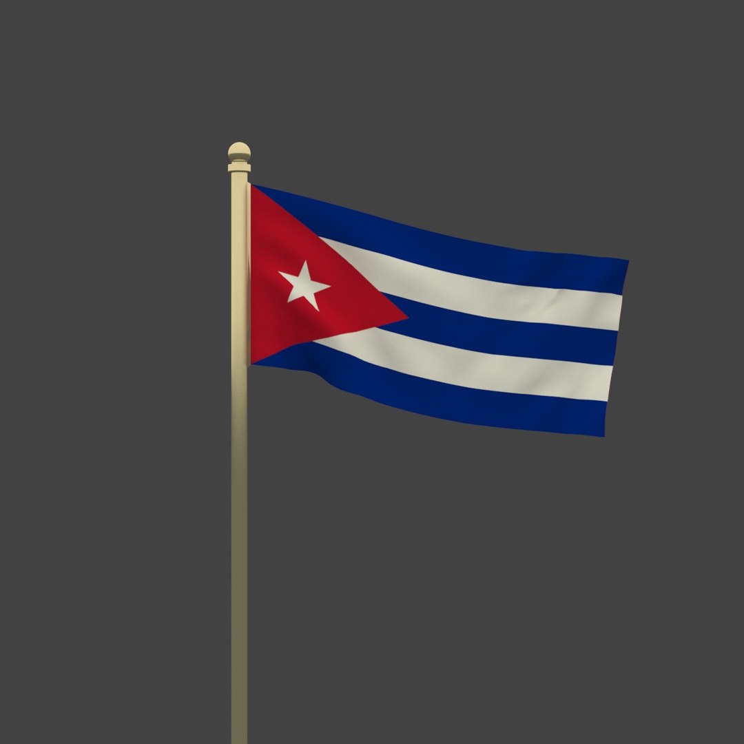 Flag Cuba 3d Model