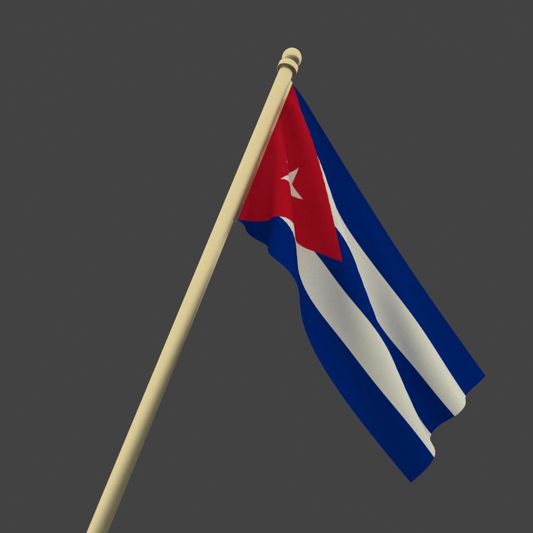 Flag Cuba 3d Model