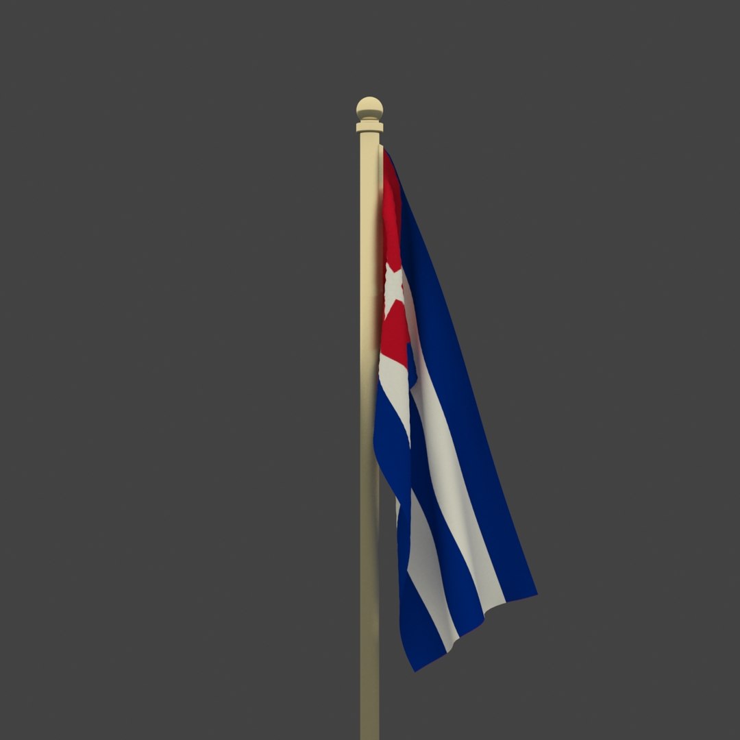 Flag Cuba 3d Model