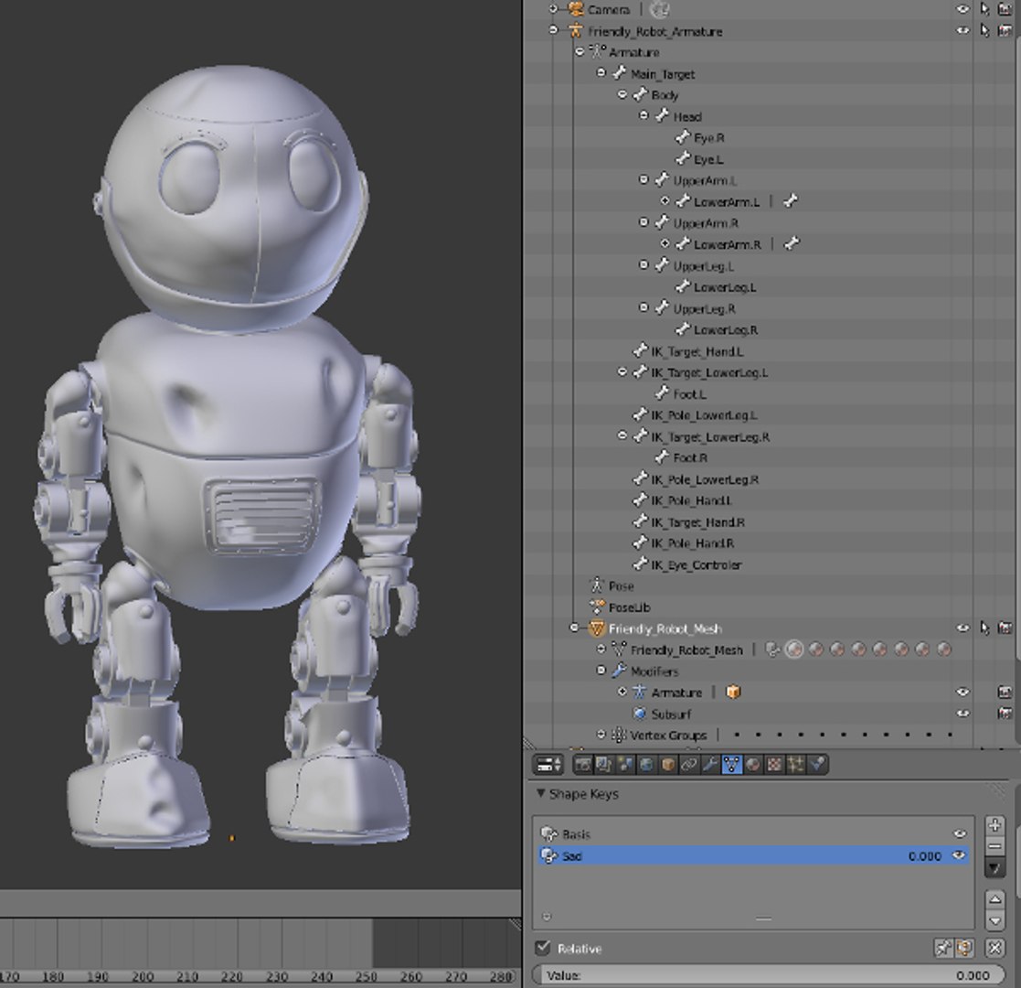 Friendly Robot Rig Little 3d Model