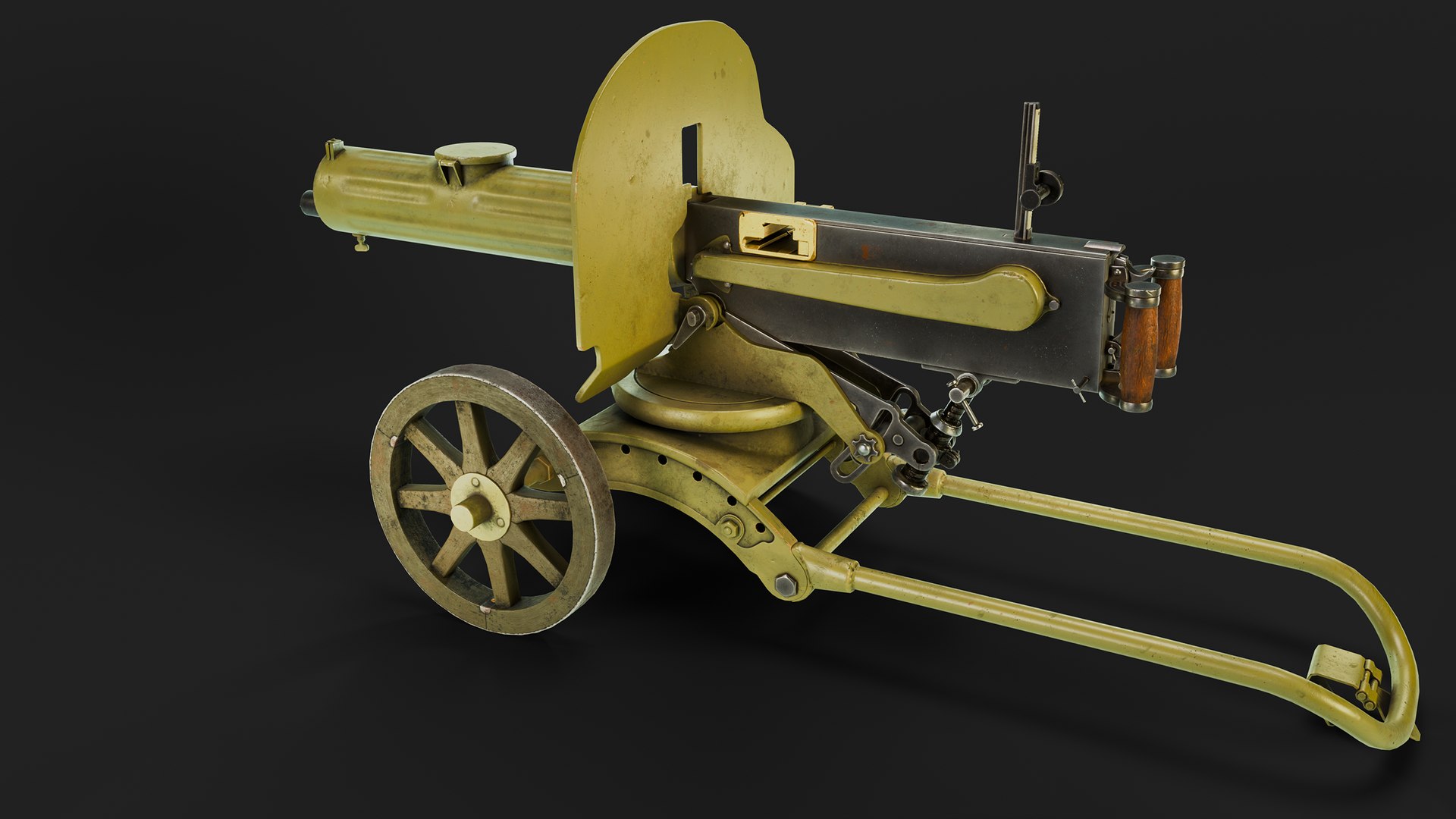 3D Maxim Machine Gun Model - TurboSquid 2275303