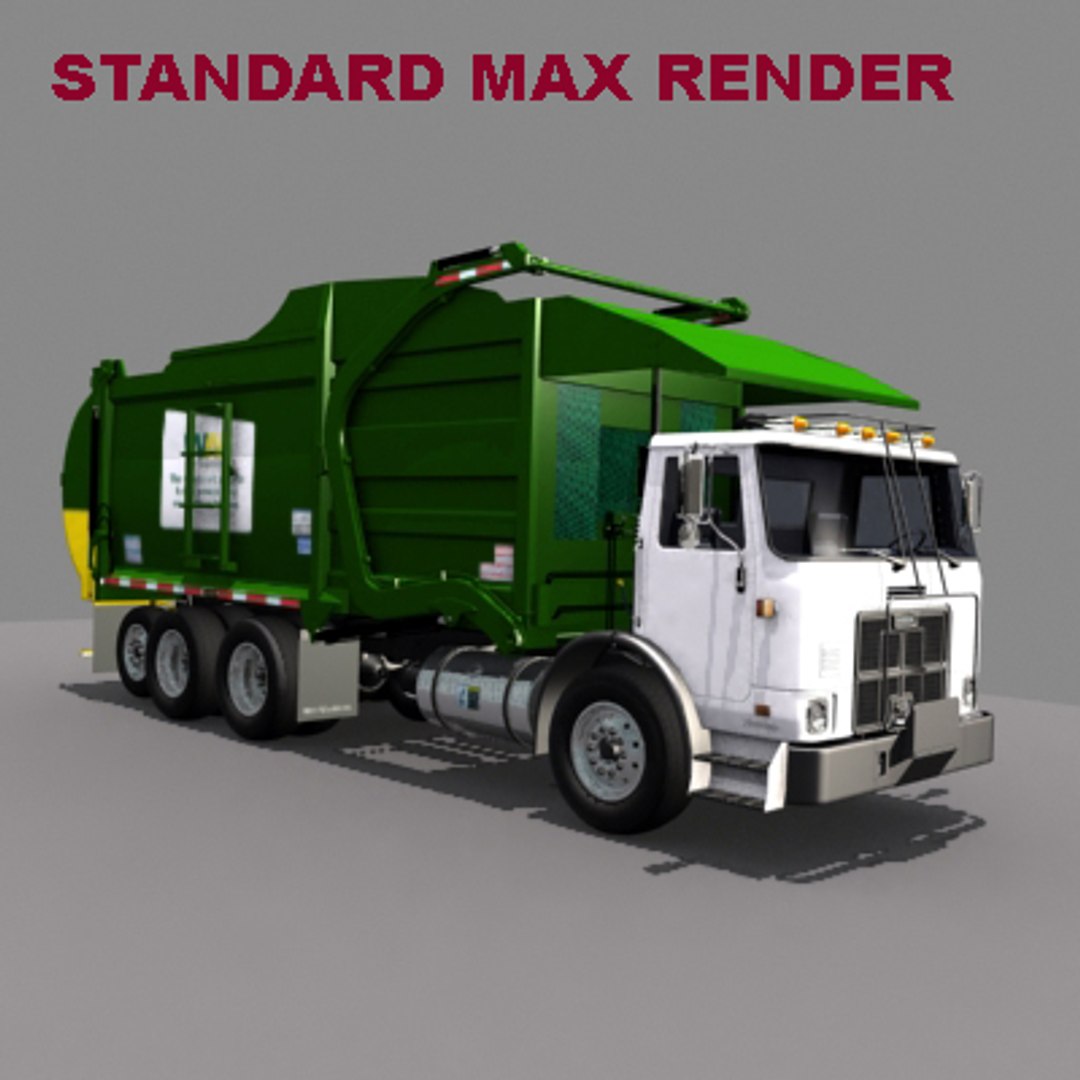 3d Garbage Truck Loader Model