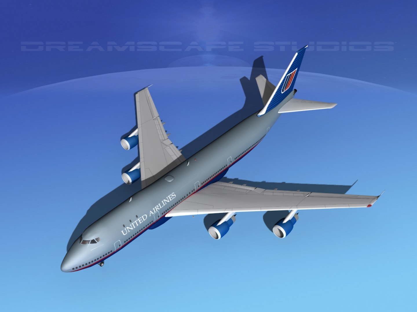 747-100 Airline Boeing 747 3d Model