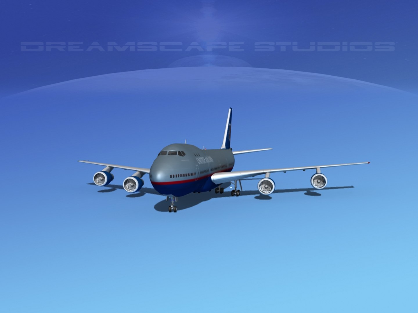 747-100 Airline Boeing 747 3d Model