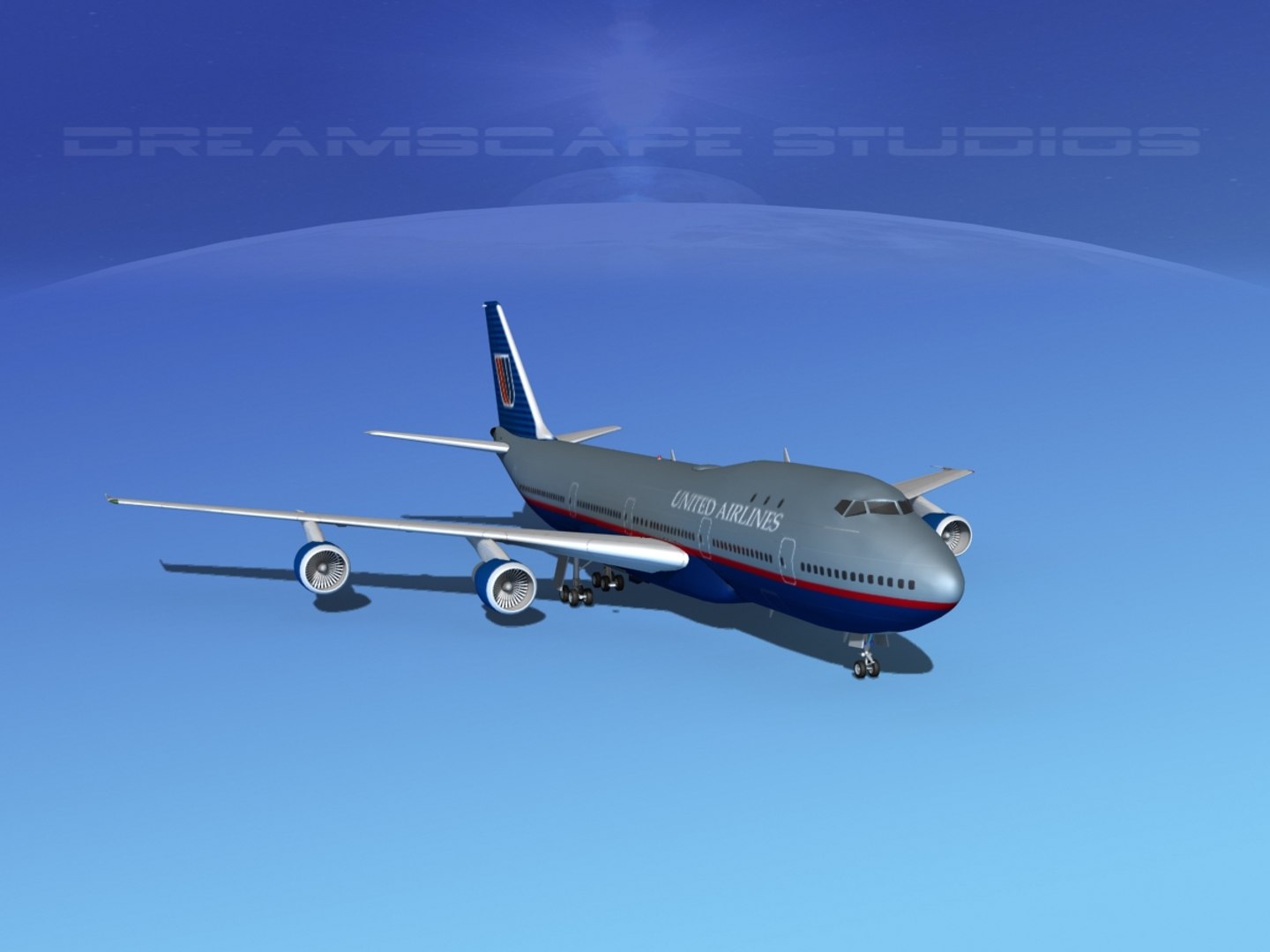 747-100 Airline Boeing 747 3d Model