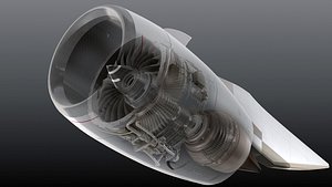 Genx-2b Jet Engine 3d Model