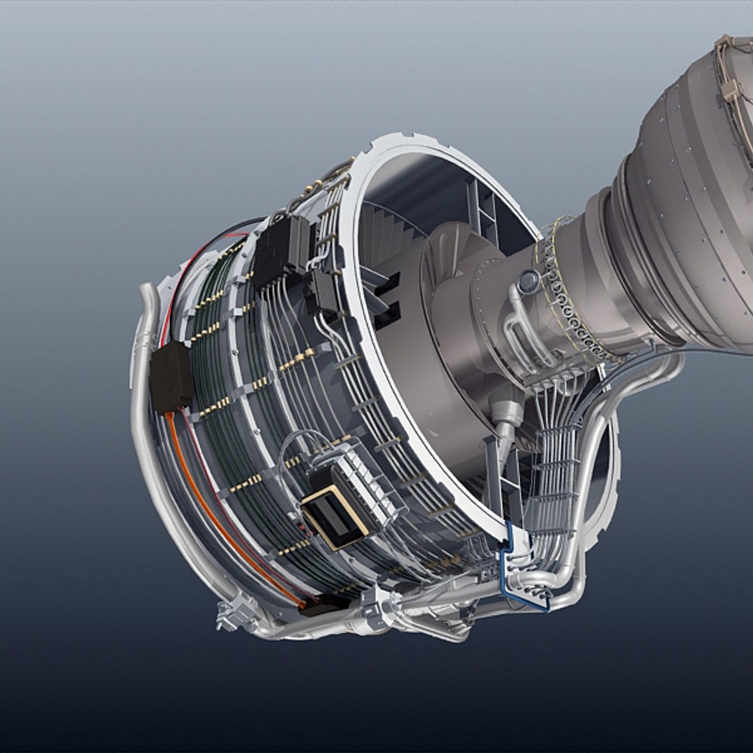 3d model jet engine