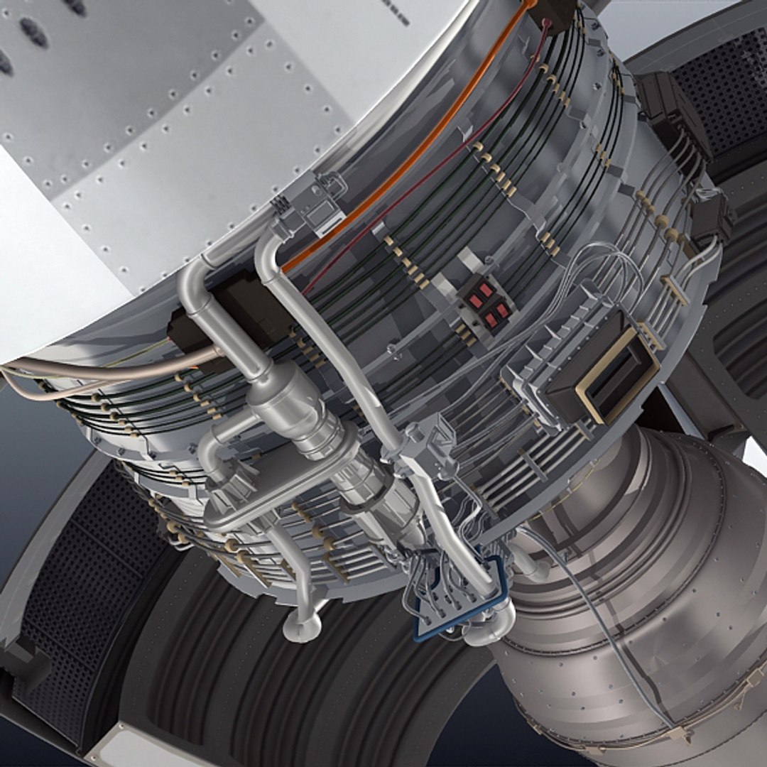 3d model jet engine