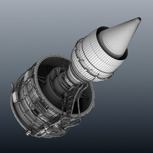 3d model jet engine
