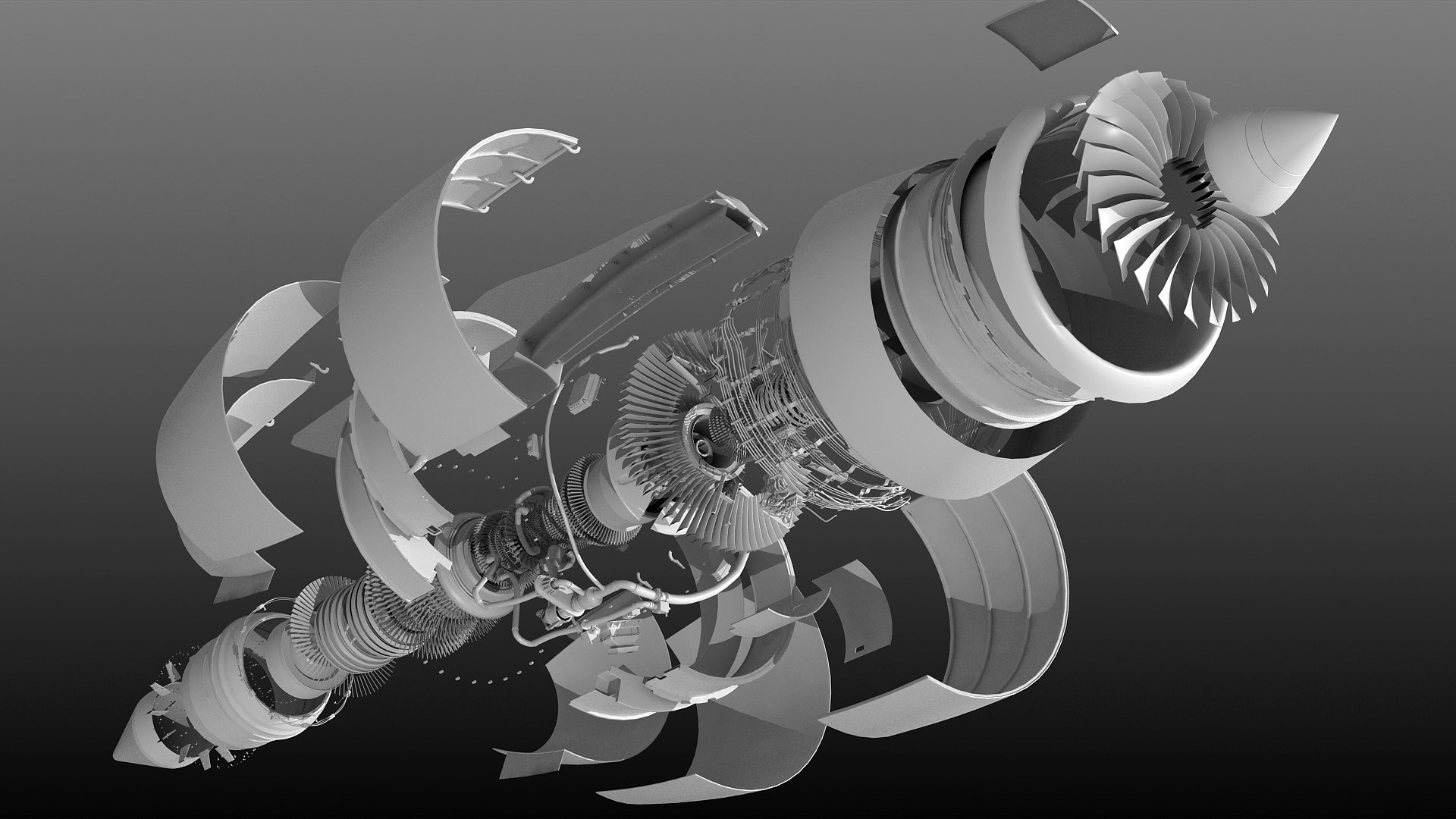 3d Model Jet Engine