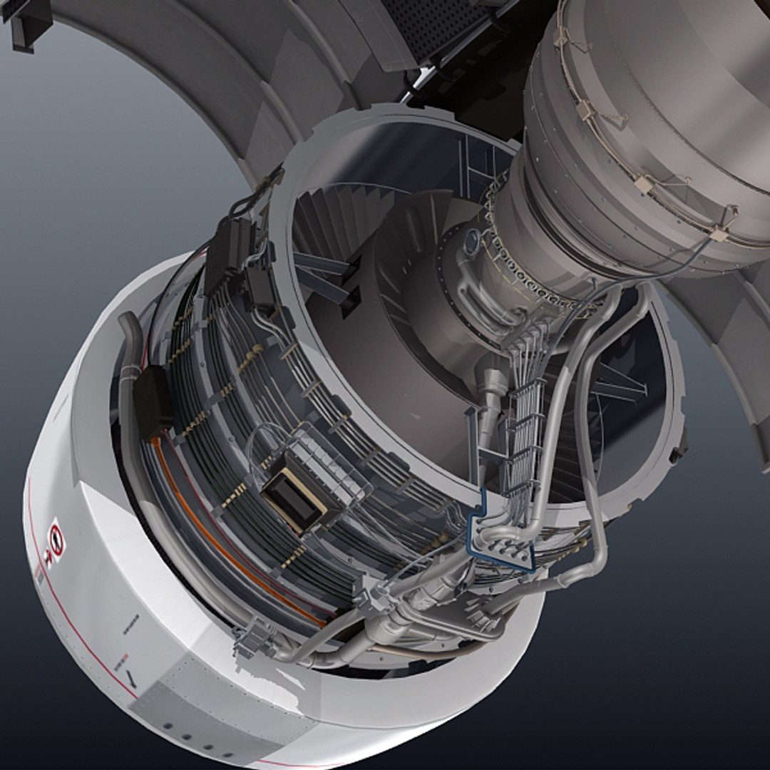 3d model jet engine