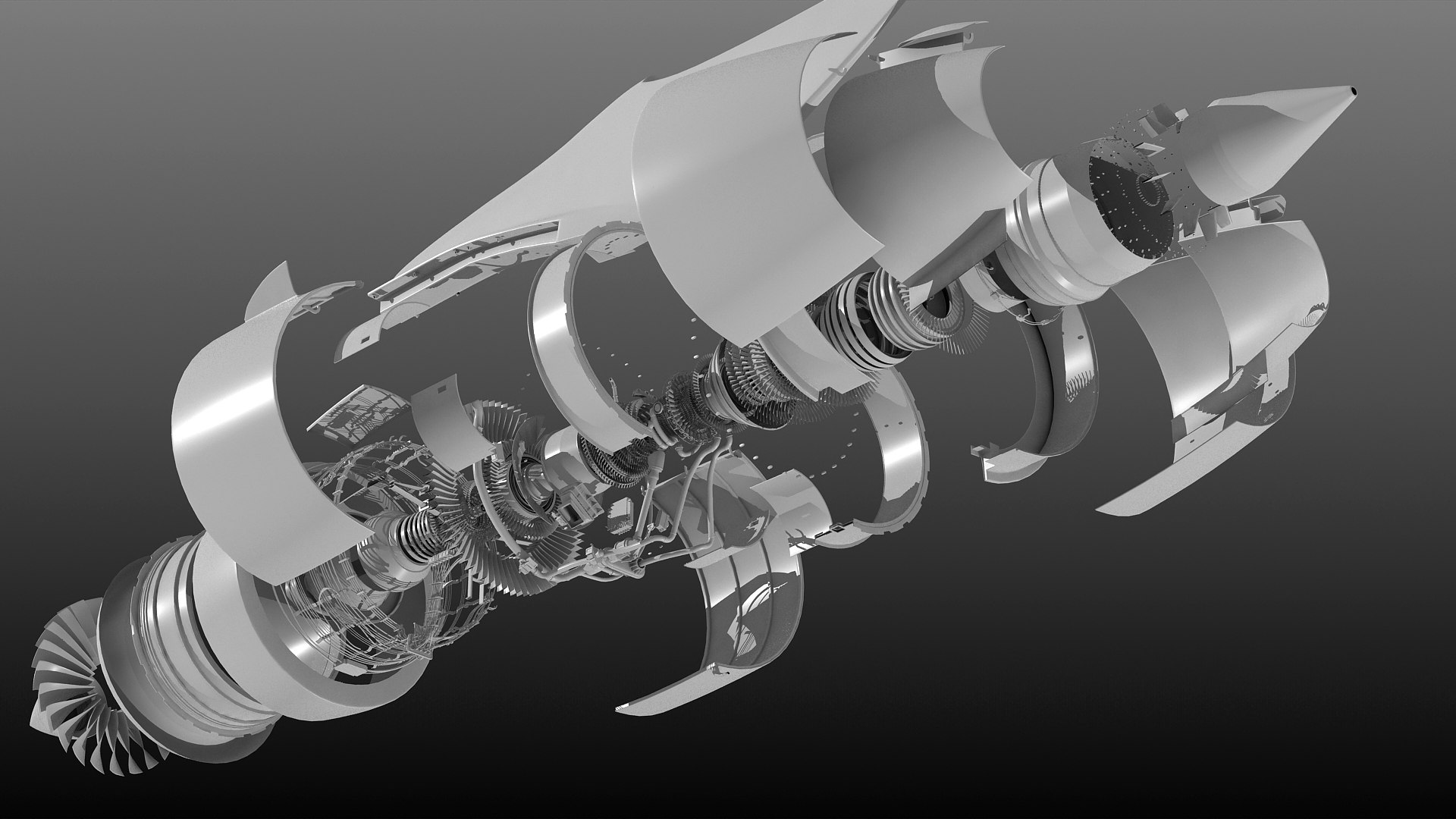 3d Model Jet Engine