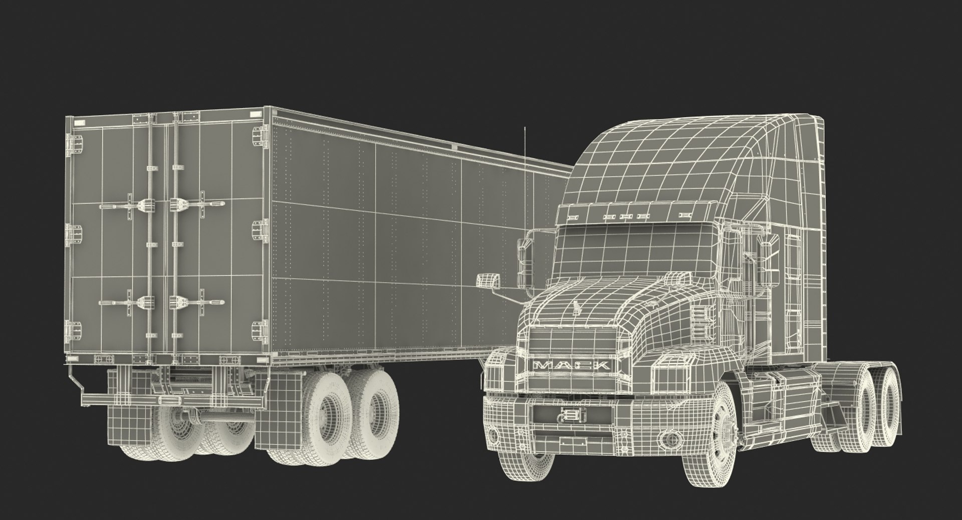 Mack Anthem Truck Trailer 3D Model - TurboSquid 1303383
