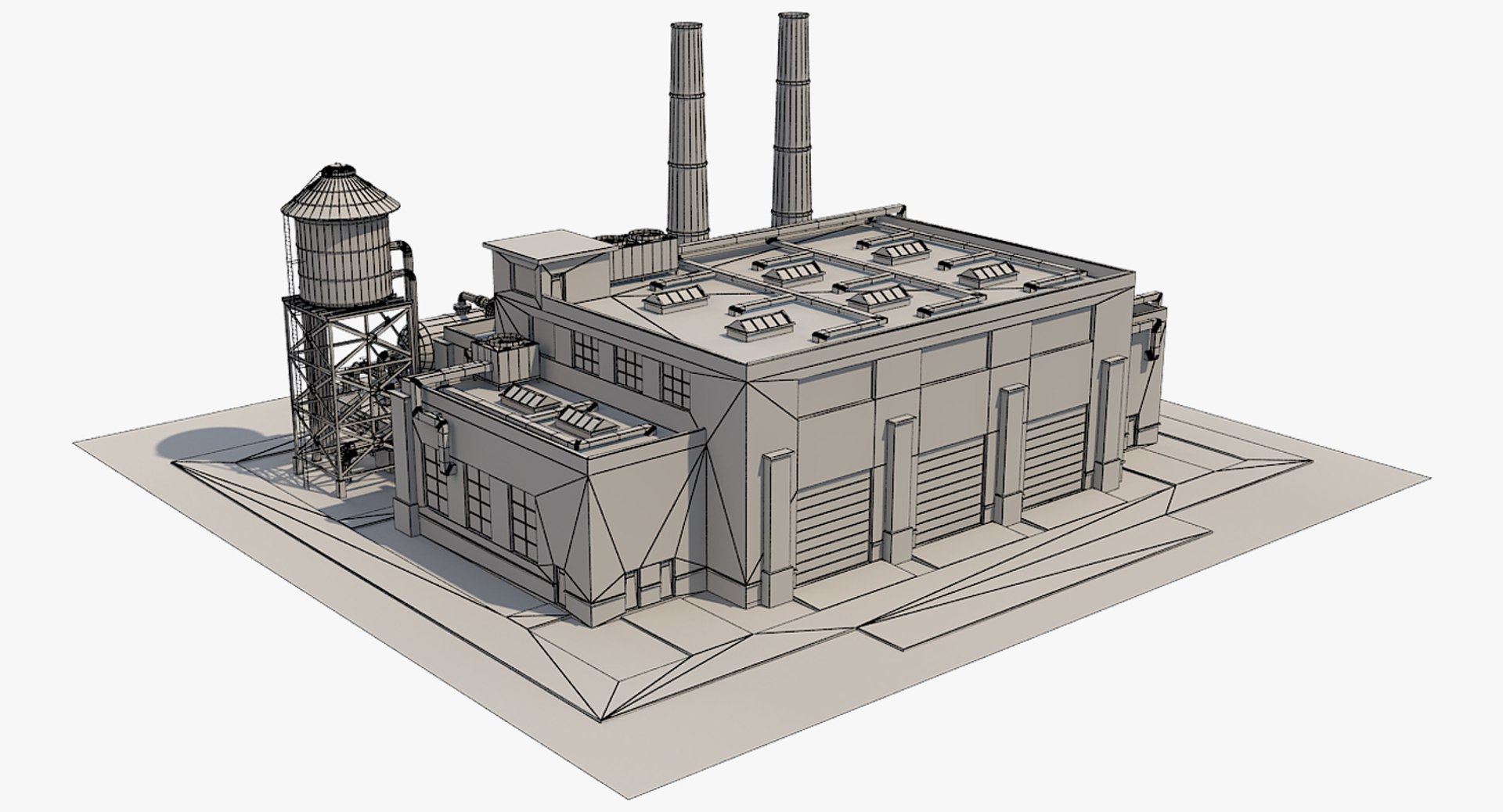 3D Model Factory Building - TurboSquid 1211883