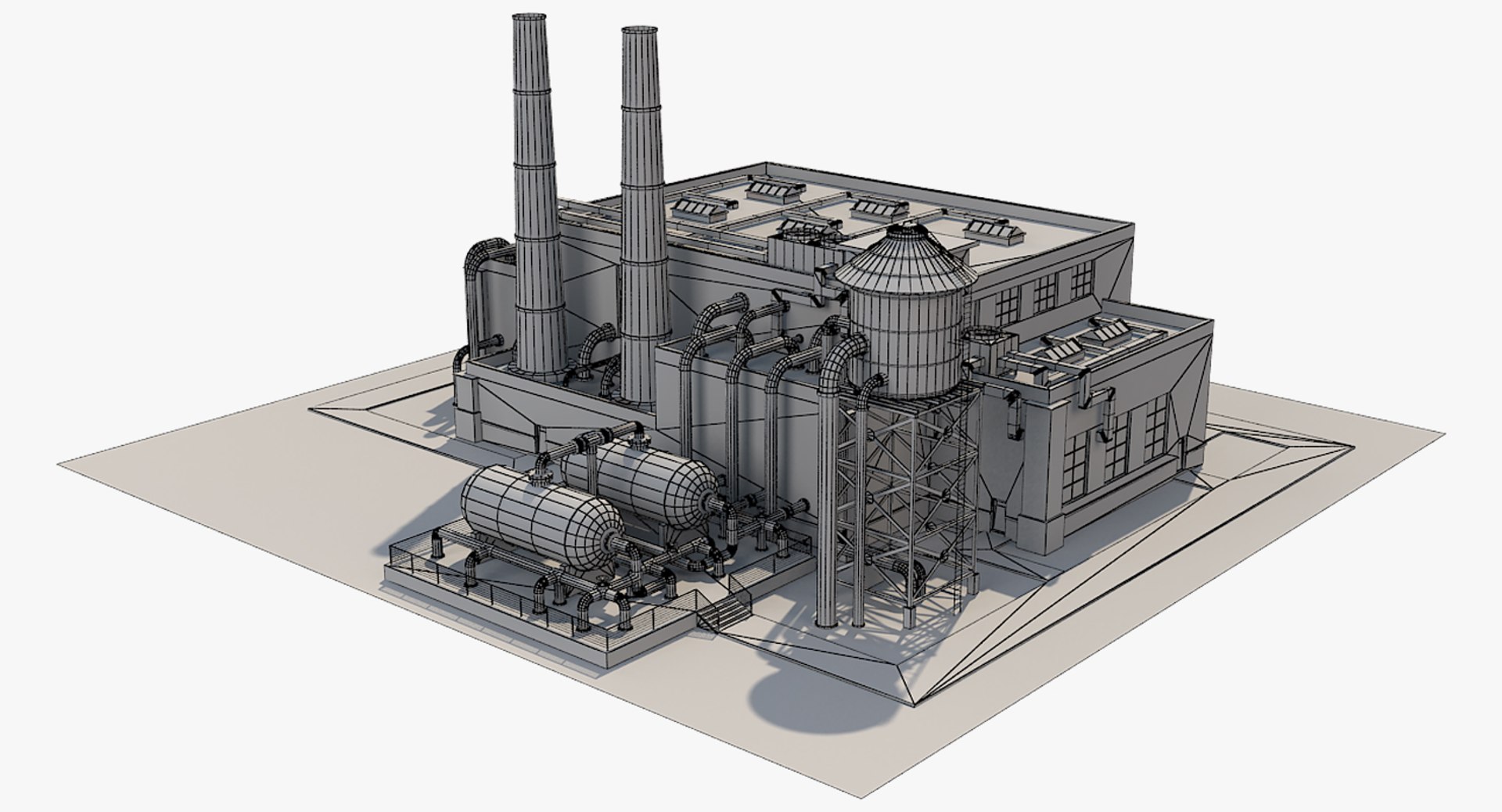 3D Model Factory Building - TurboSquid 1211883