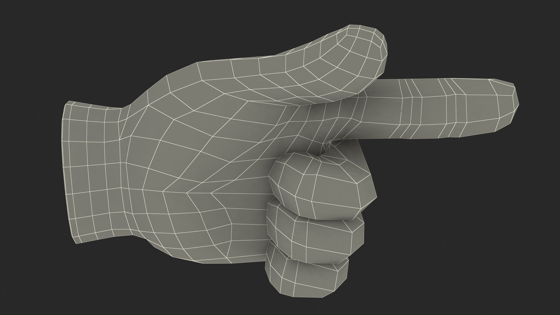 3D backhand index pointing left - TurboSquid 1549727