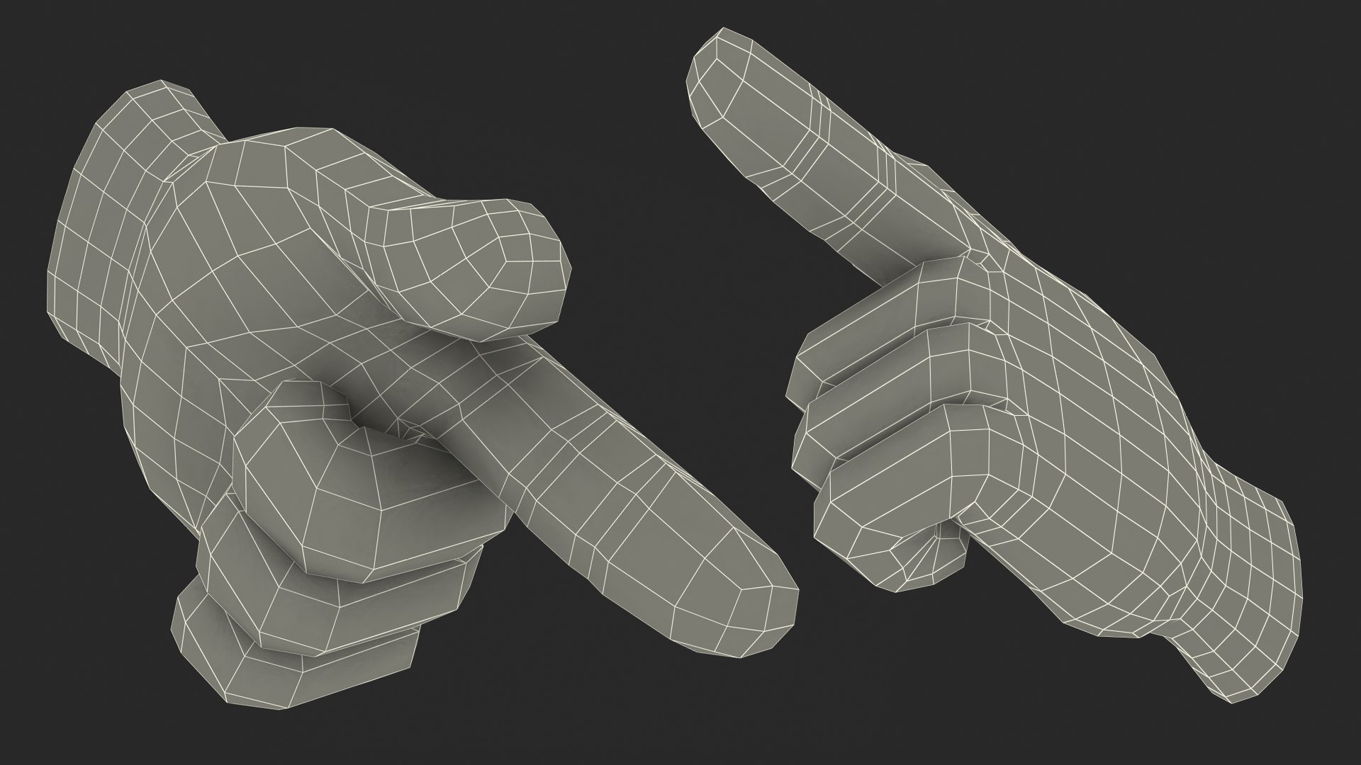 3D backhand index pointing left - TurboSquid 1549727