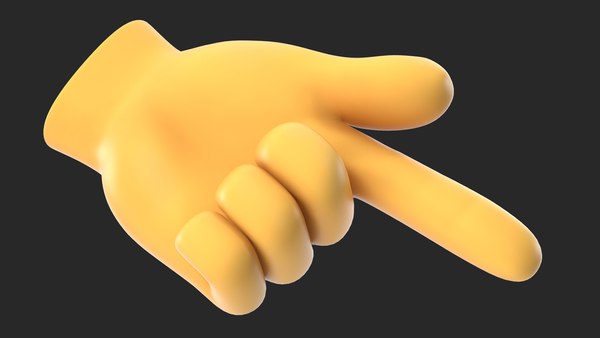 3D backhand index pointing left - TurboSquid 1549727