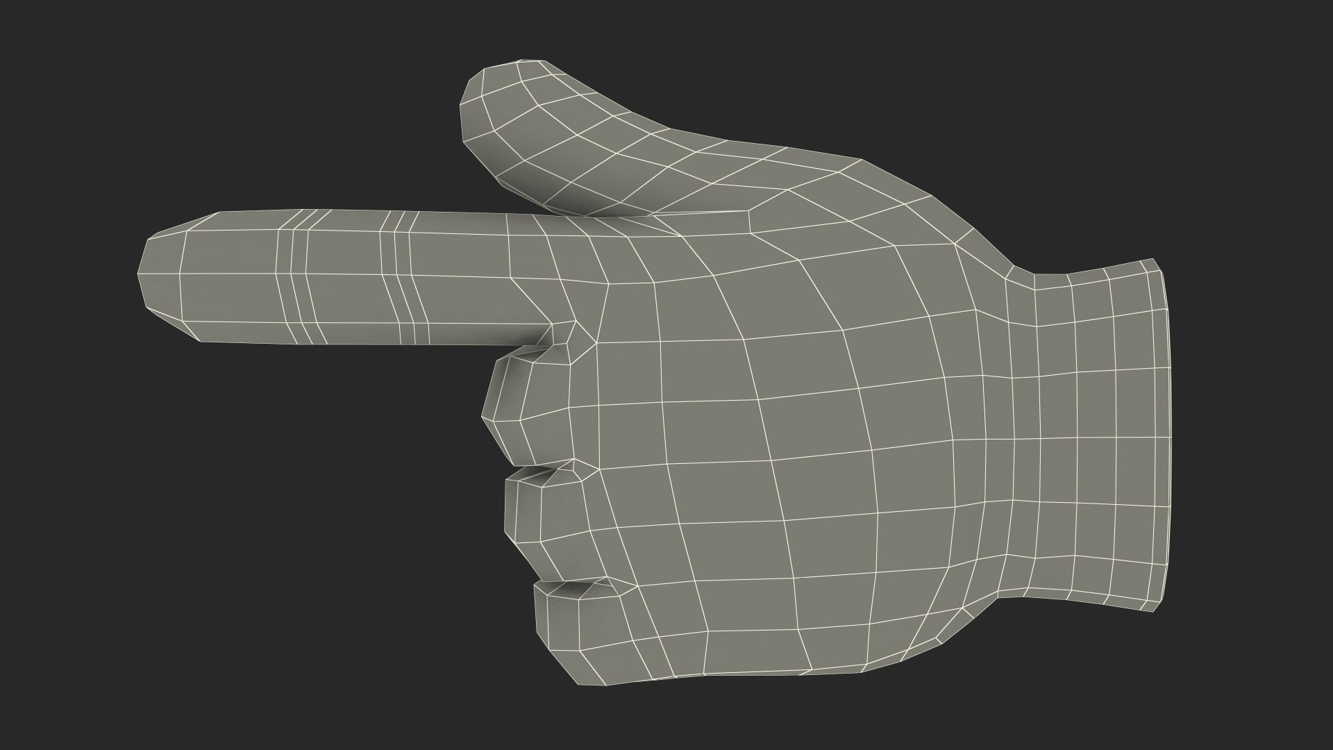 3D backhand index pointing left - TurboSquid 1549727