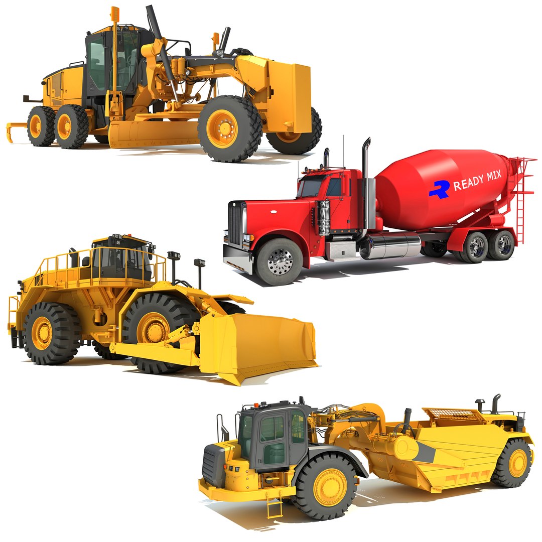 3D Heavy Construction Machinery Collection model - TurboSquid 1872739