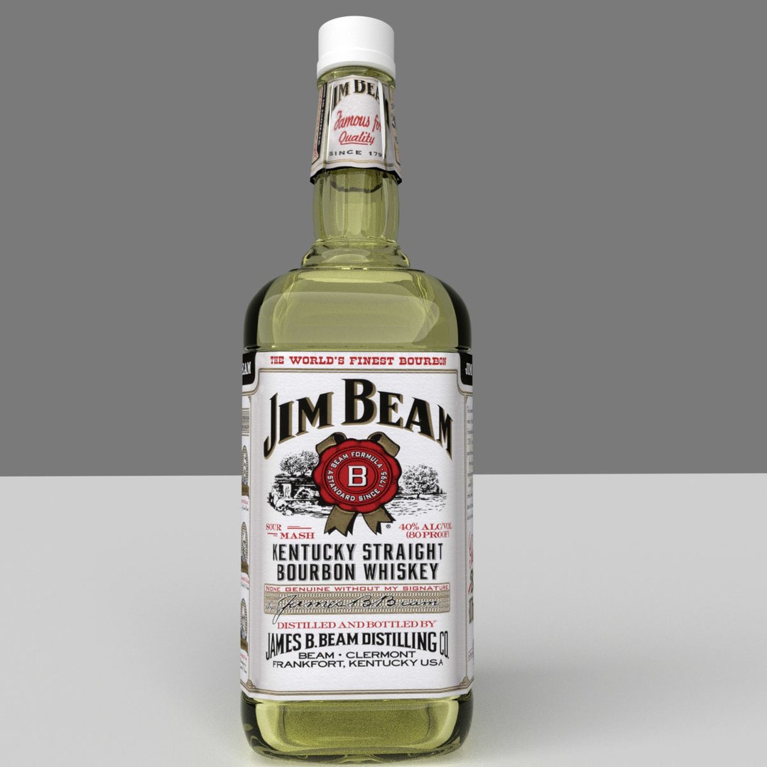 3D Jim Beam Liquor Bottle - TurboSquid 1340116