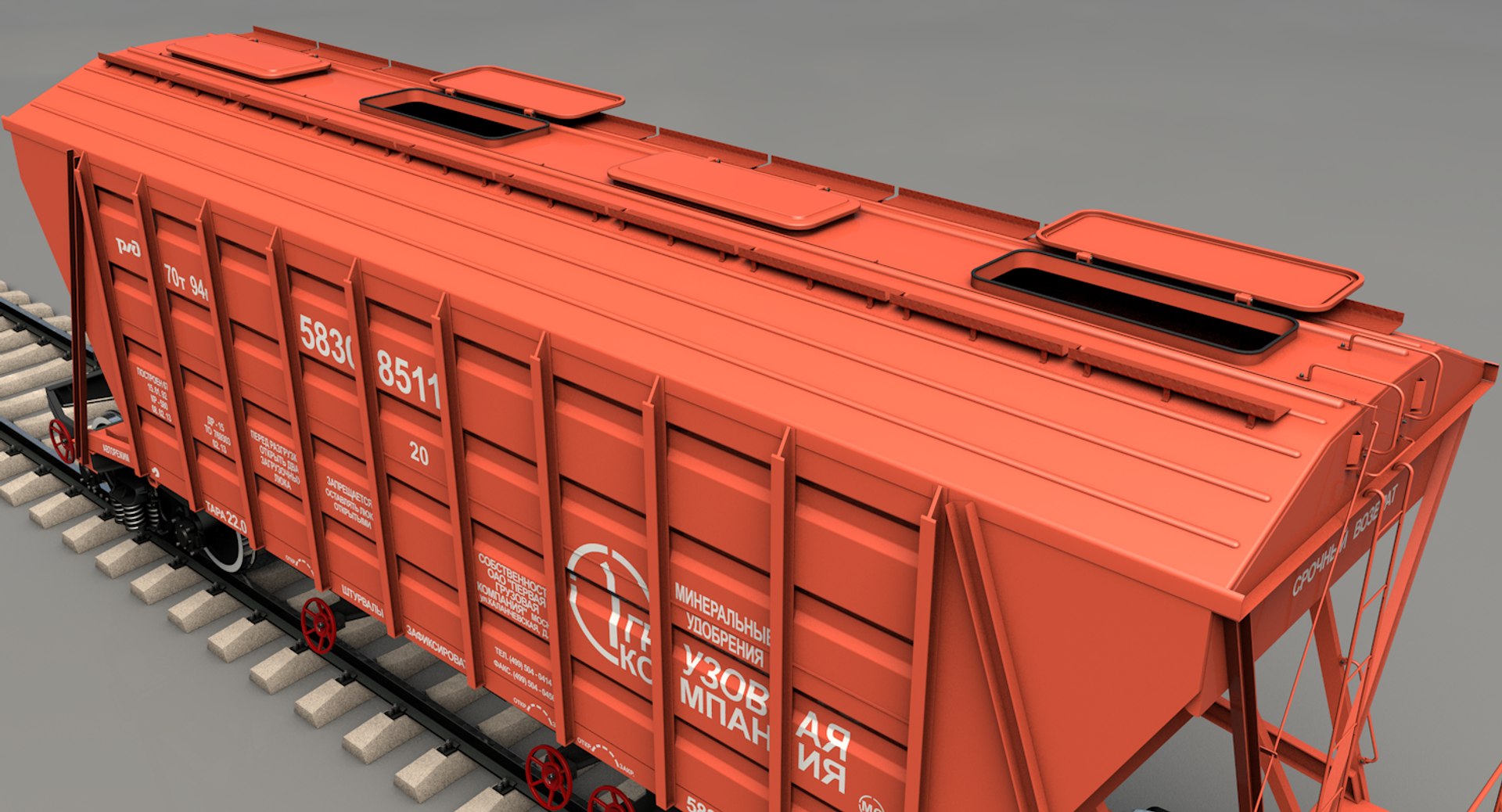 3D Hopper Car 19-3054-01 Model - TurboSquid 1389123