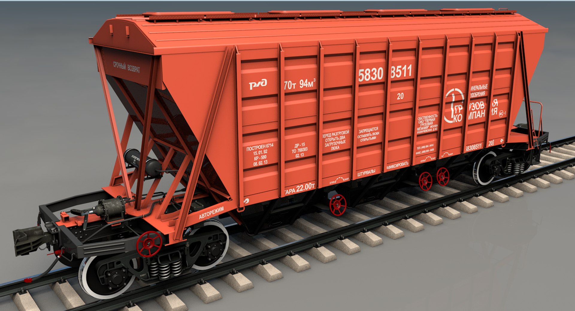 3D Hopper Car 19-3054-01 Model - TurboSquid 1389123