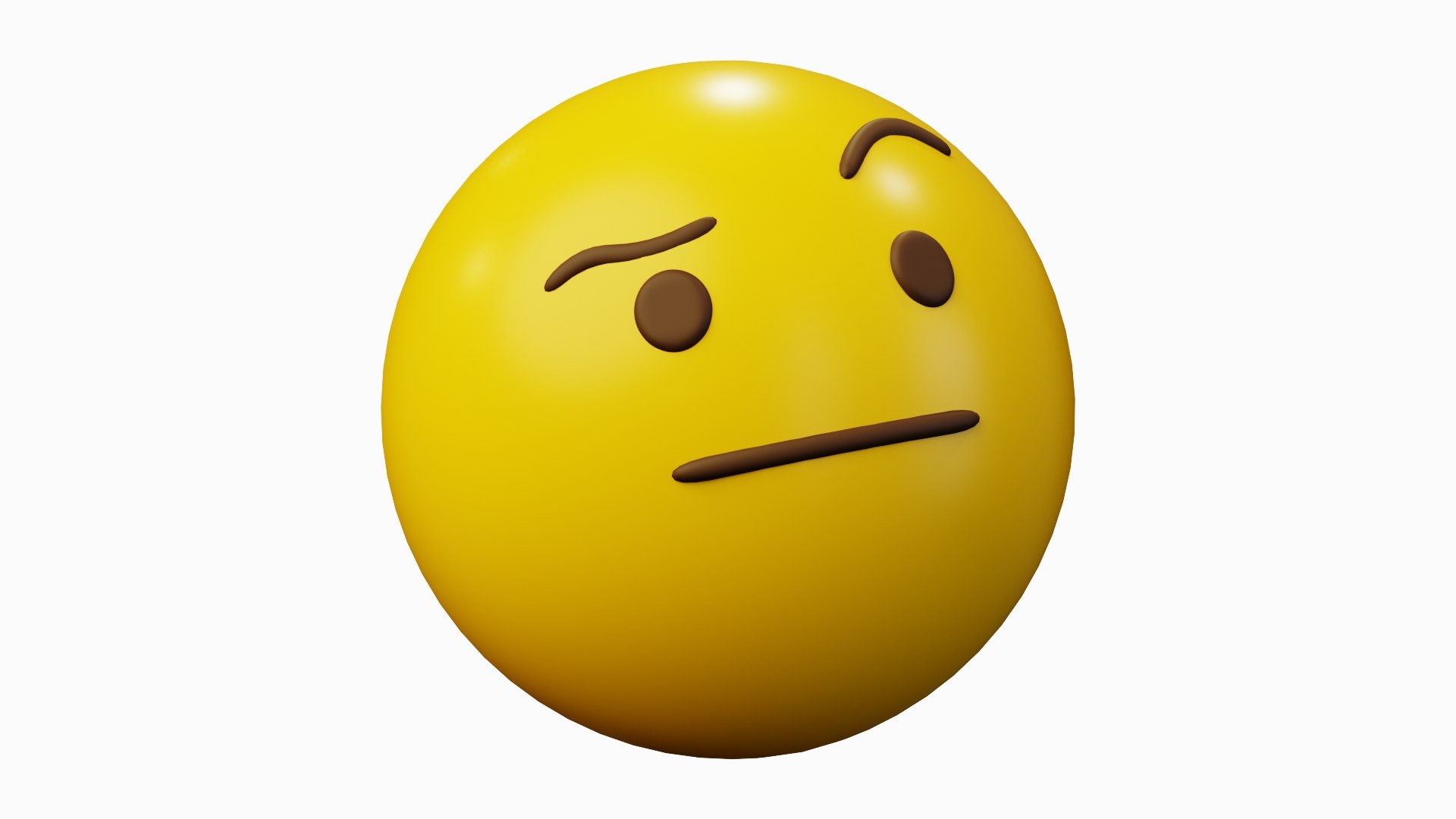 3D Questioning Face Emoticon Emoji Or Smiley Model - TurboSquid 2196179
