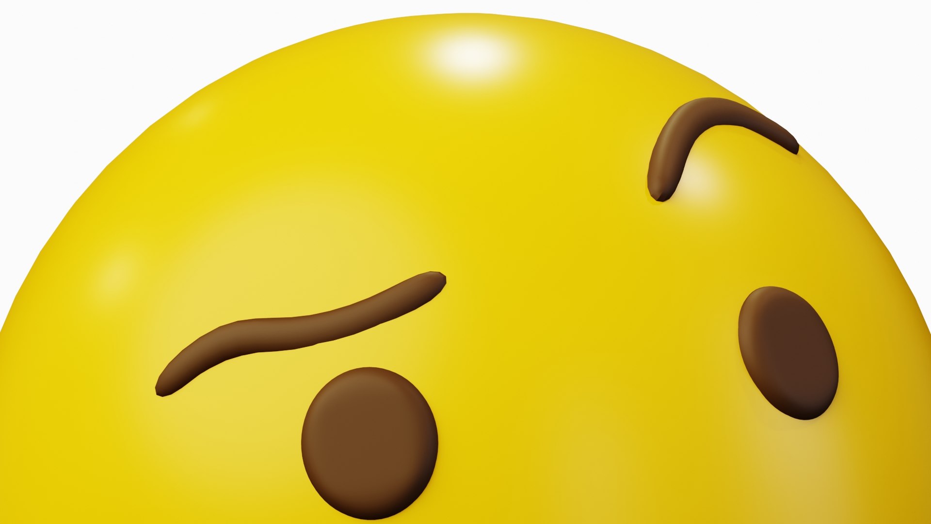 3D Questioning Face Emoticon Emoji Or Smiley Model - TurboSquid 2196179