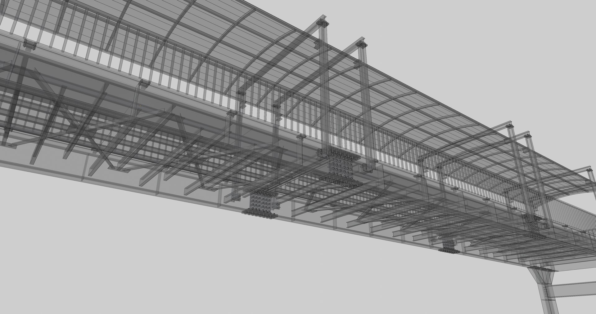 3D Steel Pedestrian Bridge Type-33 - TurboSquid 2143943