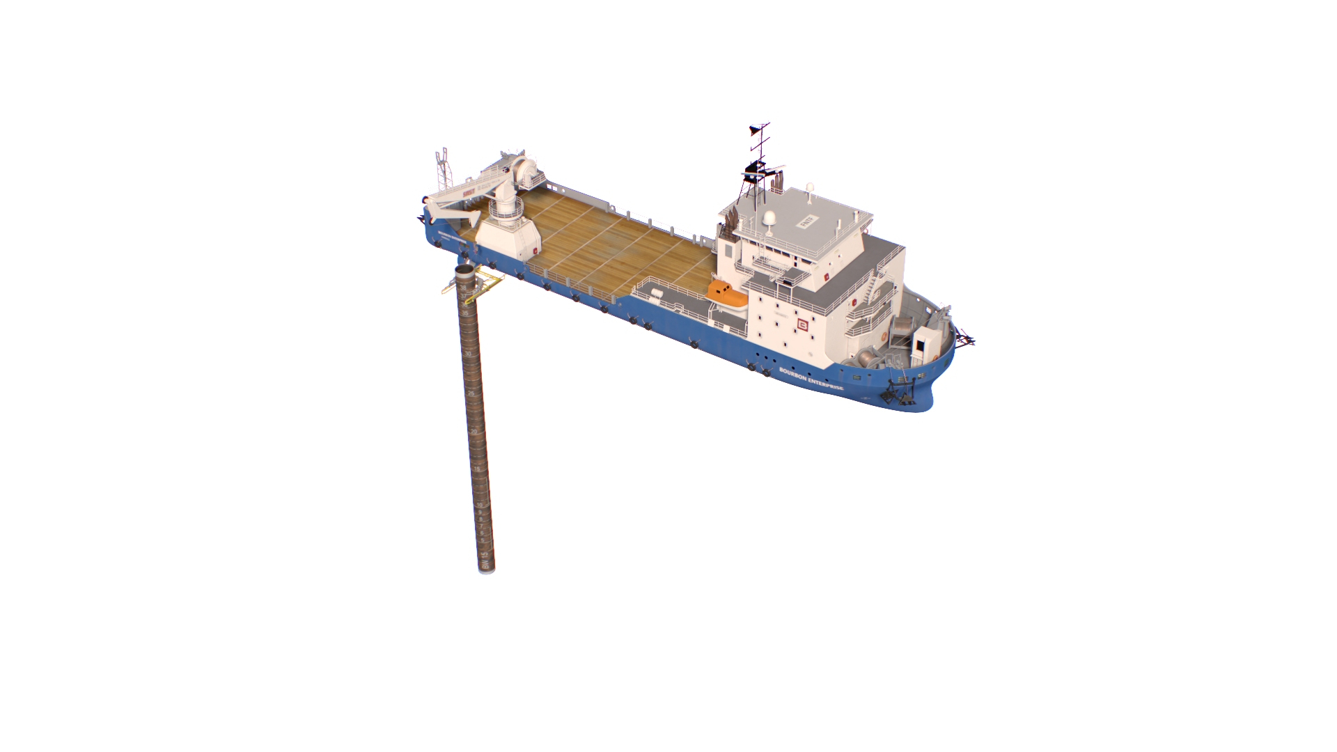 Construction Vessel And Offshore Subsea DWCM Cutter 3D Model ...