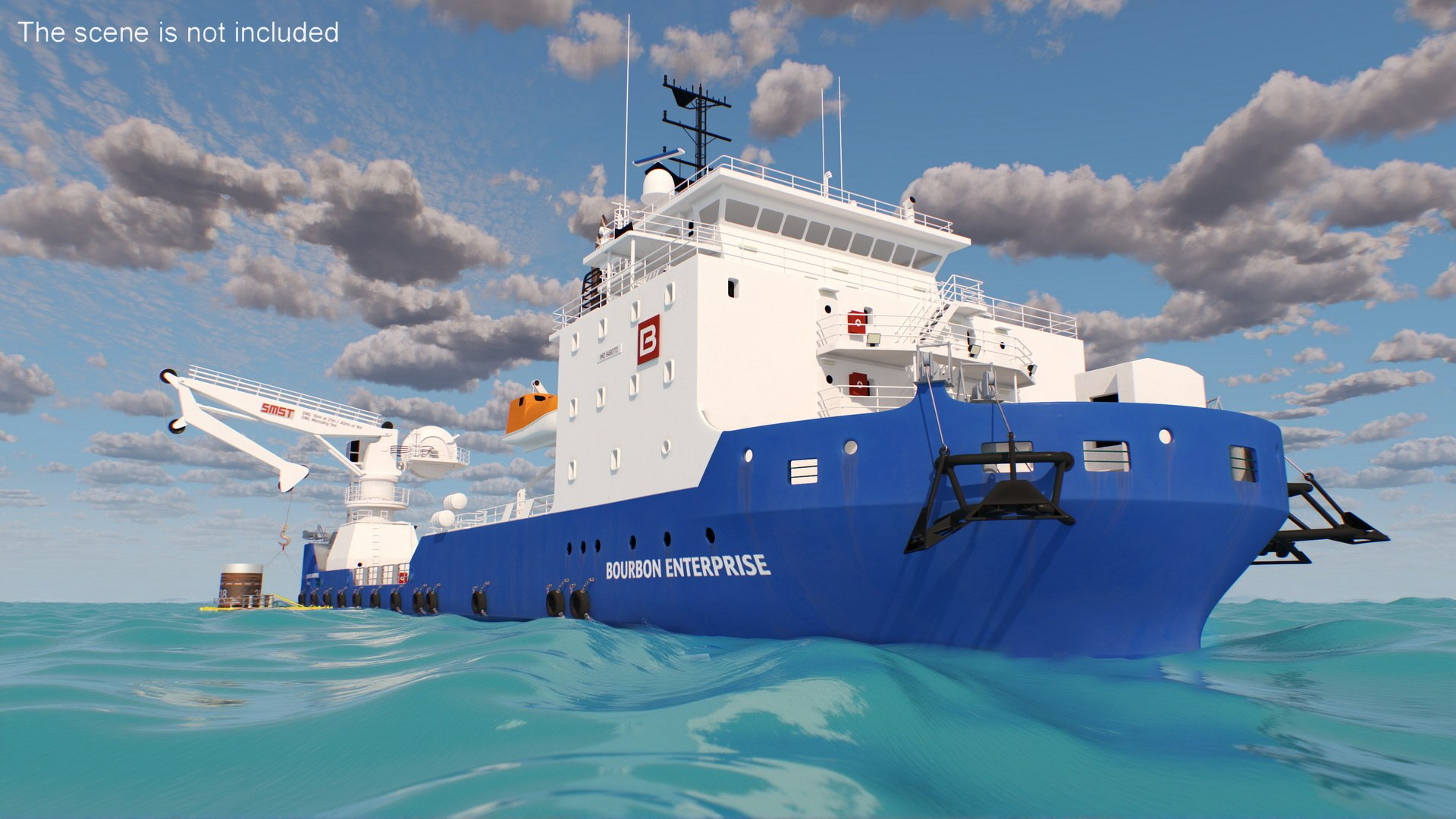 Construction Vessel And Offshore Subsea DWCM Cutter 3D Model ...
