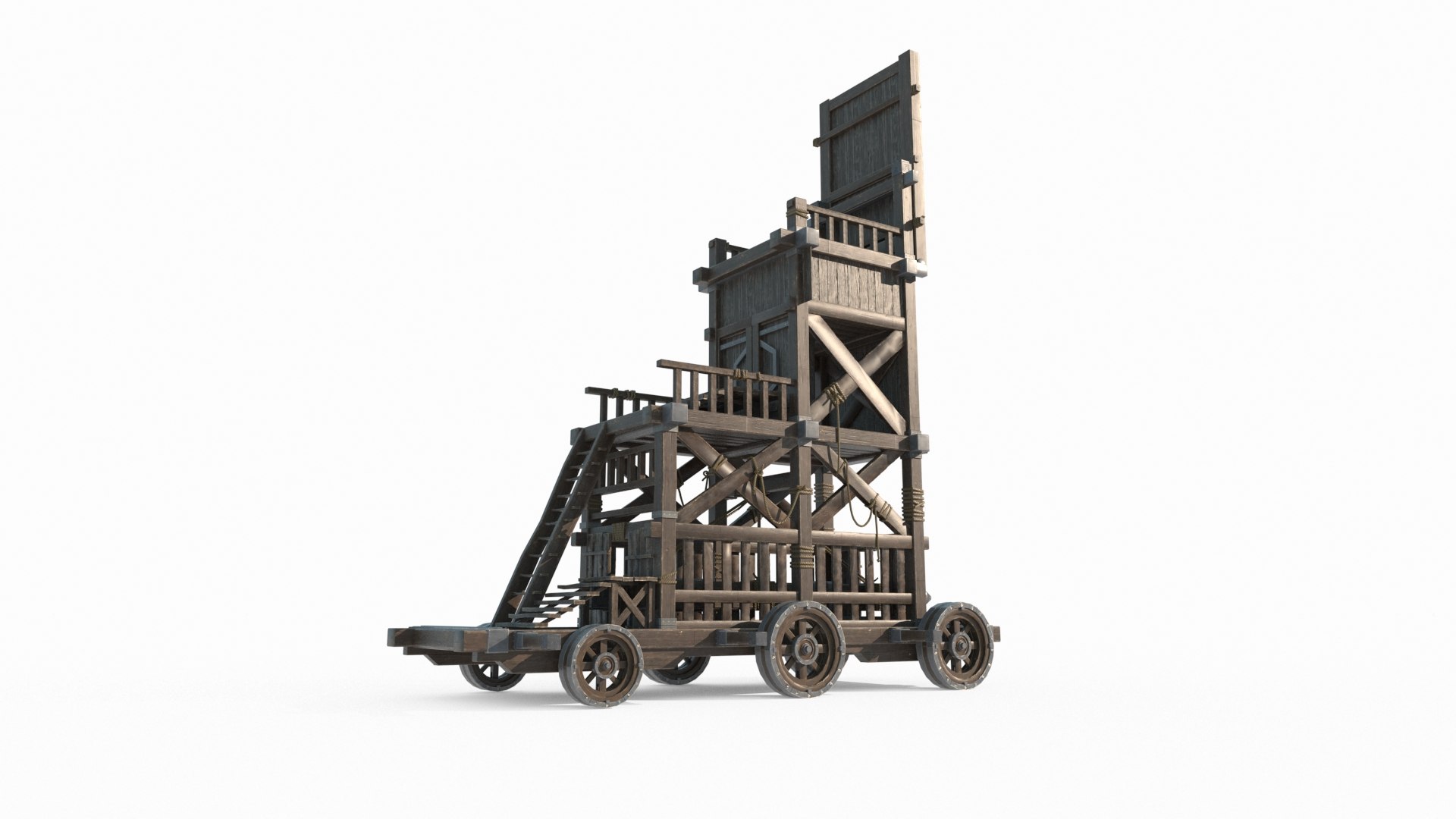 3D Ancient Asian Siege Vehicle Model - TurboSquid 2301747