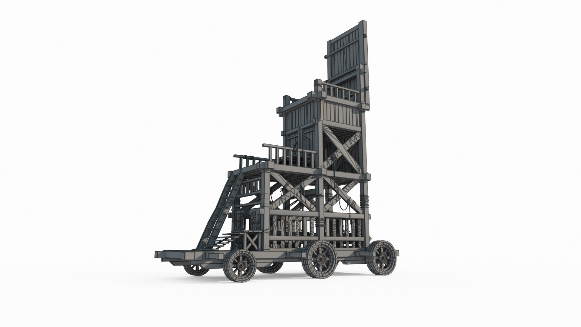 3D Ancient Asian Siege Vehicle Model - TurboSquid 2301747