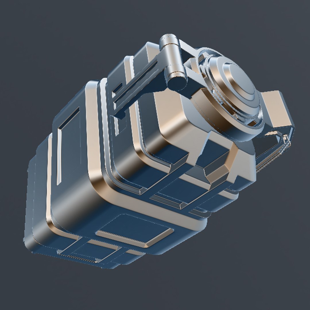 3d Model Futuristic Grenade