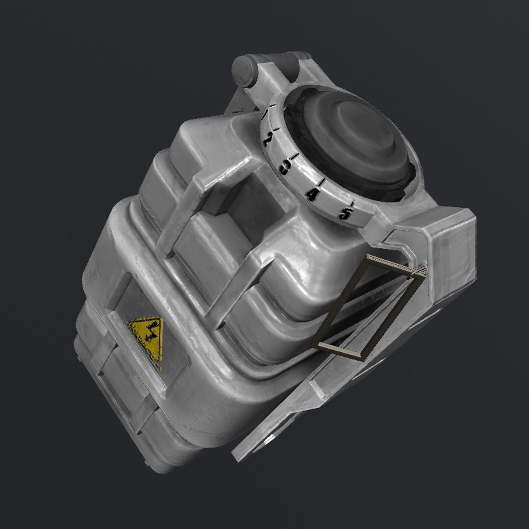 3d Model Futuristic Grenade