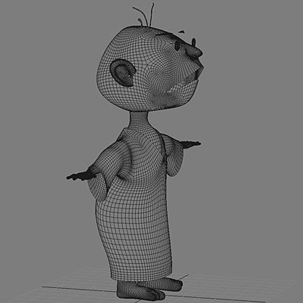 cartoon baby boy man 3d model