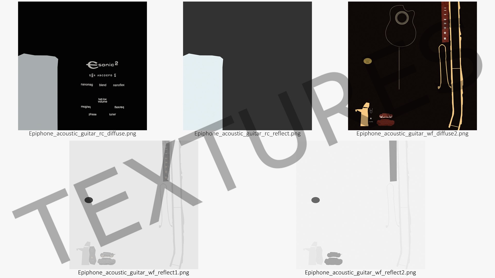 3D Electro Acoustic Cutaway Guitar Model - TurboSquid 2386678