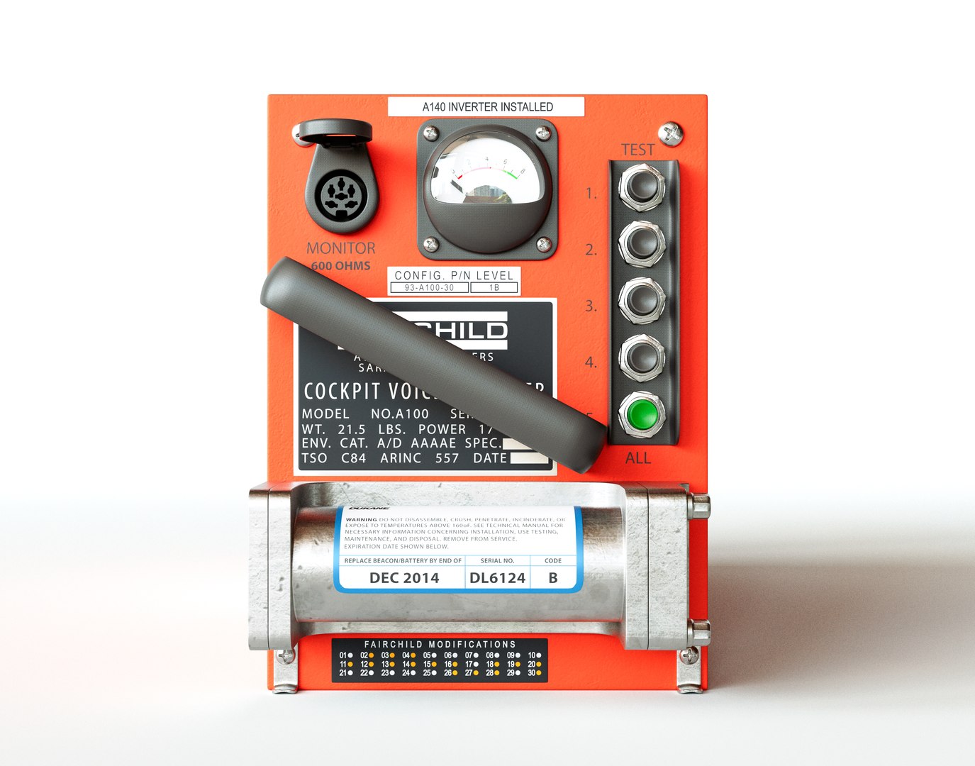 3D Model Flight Voice Record Box - TurboSquid 2230880