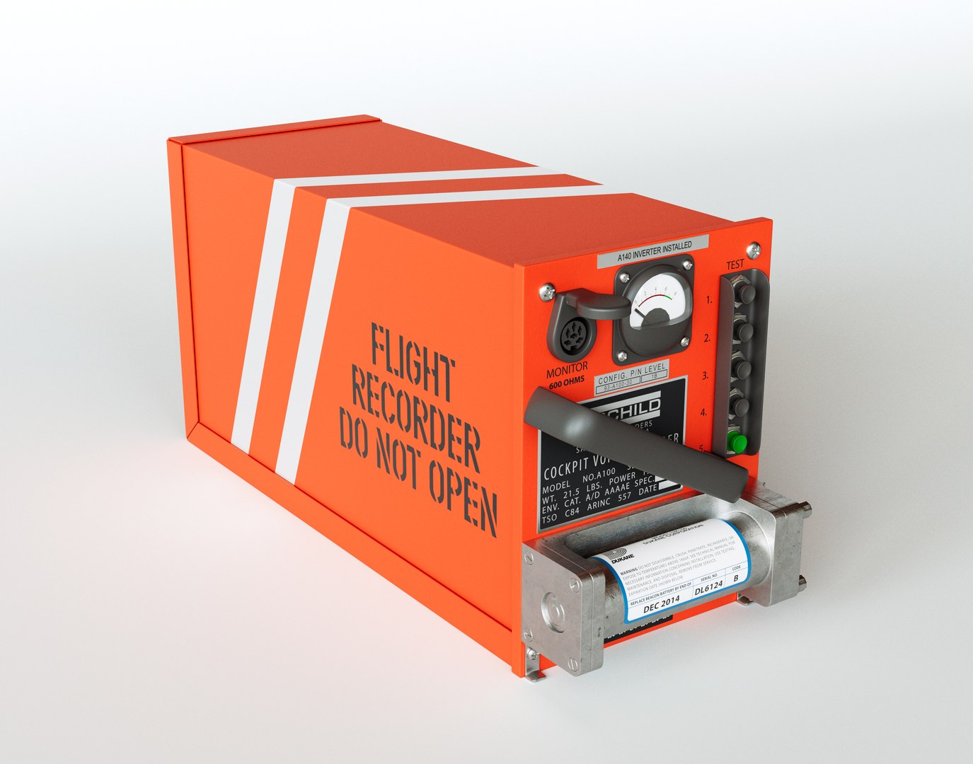 3D Model Flight Voice Record Box - TurboSquid 2230880