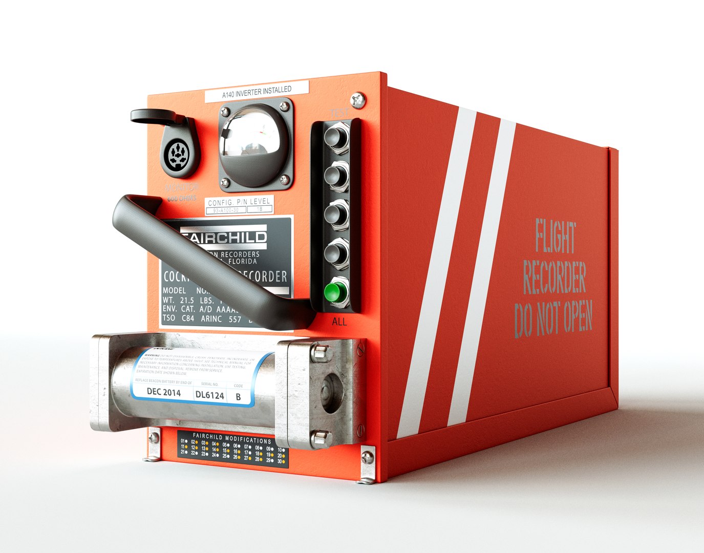 3D Model Flight Voice Record Box - TurboSquid 2230880