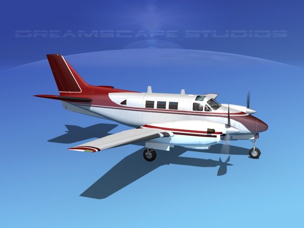 3d model of beechcraft king air c-90