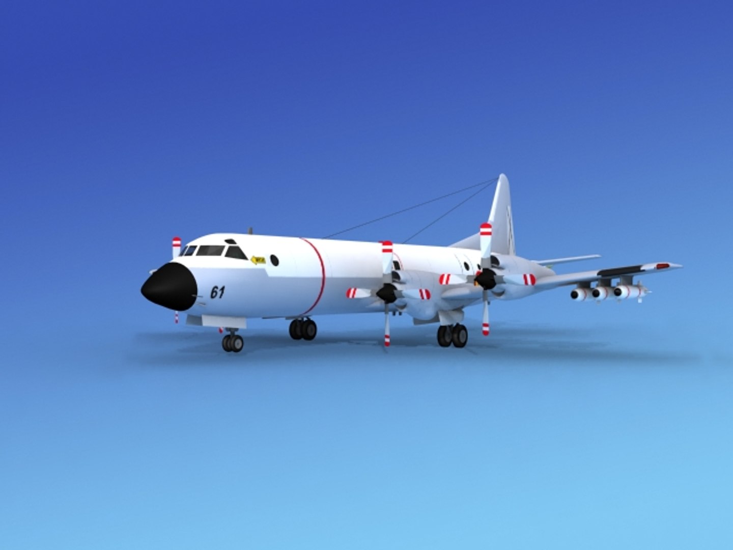 3d Orion Lockheed P-3 Model