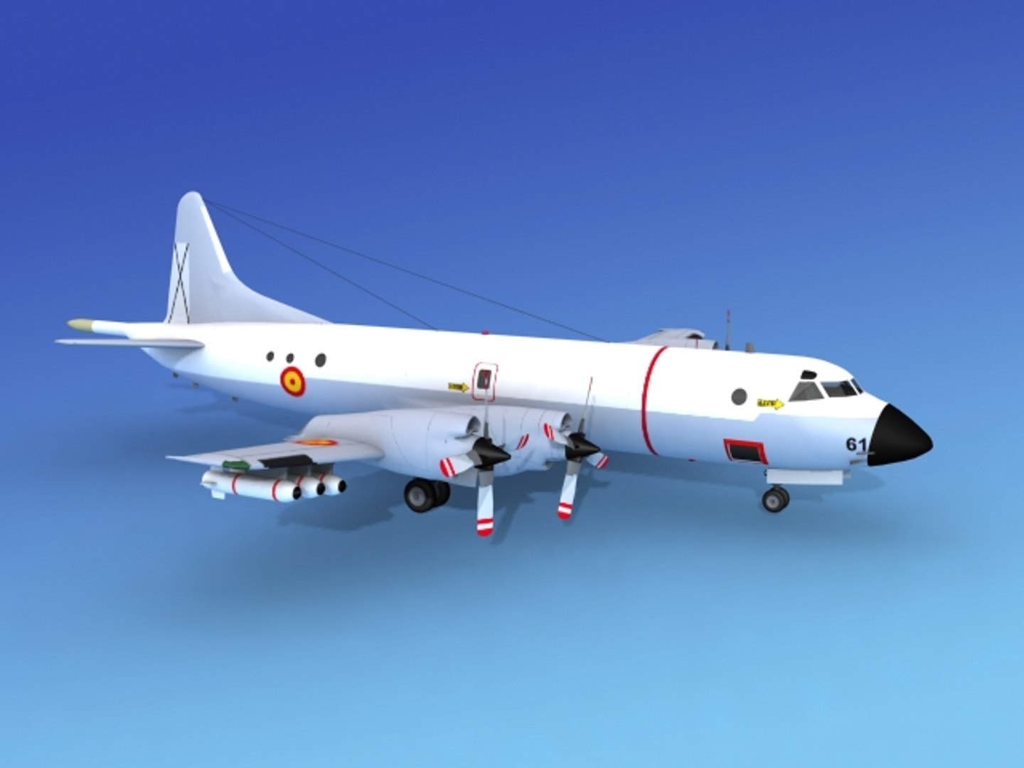 3d Orion Lockheed P-3 Model