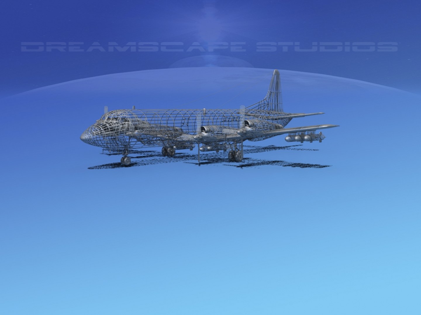 3d Orion Lockheed P-3 Model