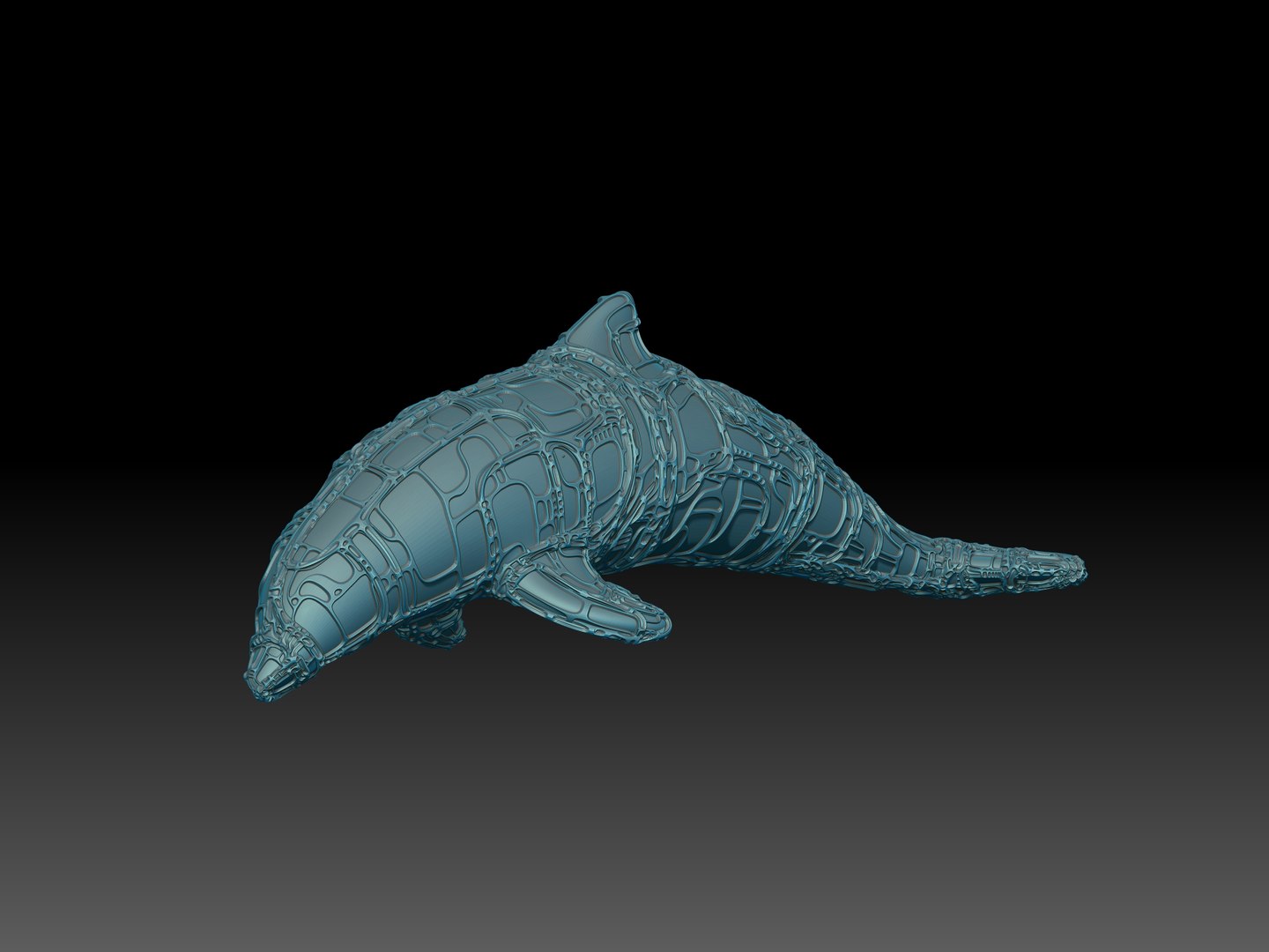 3D Model Dolphin Sculpture - TurboSquid 1898007