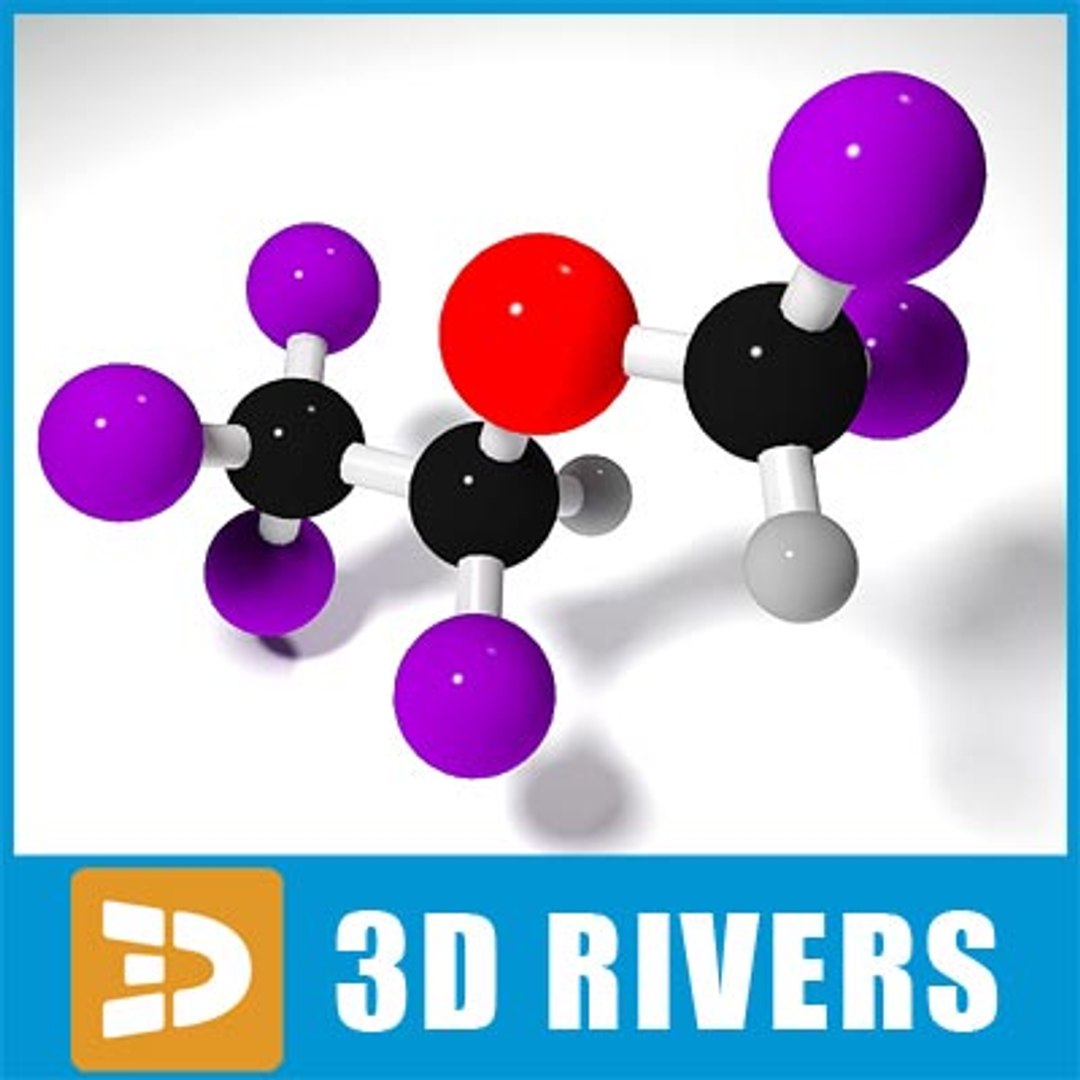Desflurane Molecule Structure 3d Model
